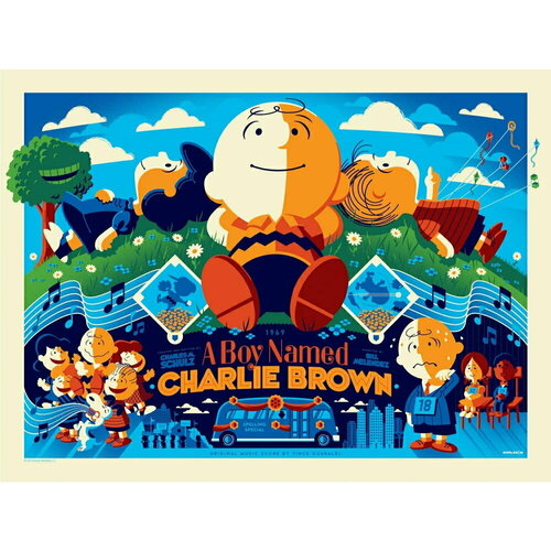 Плакат, постер на бумаге A Boy Named Charlie Brown/Мальчик по имени Чарли Браун/комиксы/мультфильмы. Размер 42 х 60 см