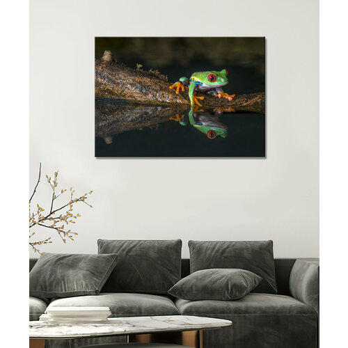 Картина/Лягушка/Лягушонок/Лягушка на листе - Лягушка (12) 60х80