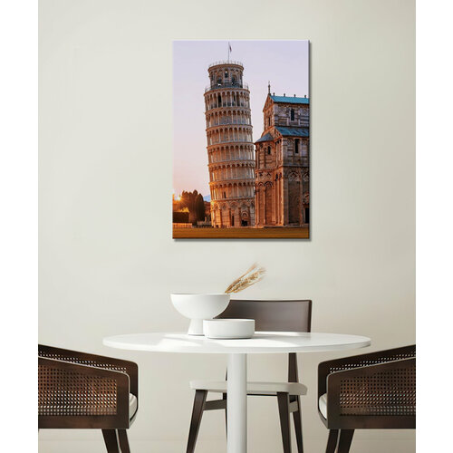 Картина/Картина на холсте для интерьера/Картина на стену/Картина для кухни/ - Пизанская башня 40х60