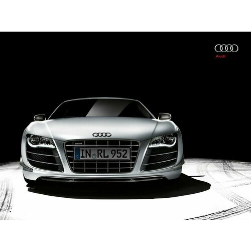 Плакат, постер на бумаге Audi R8, Ауди. Размер 30 х 42 см