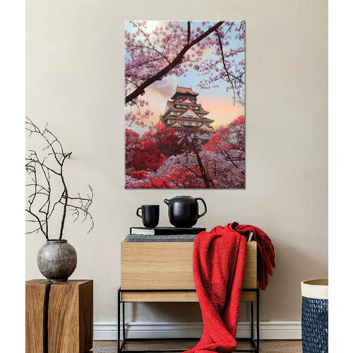 Картина/Картина на холсте/Картина на холсте для интерьера/Картина на стену/Картина в подарок для дома/Цветущая Сакура (2) - Cherry Blossom (2)40х60