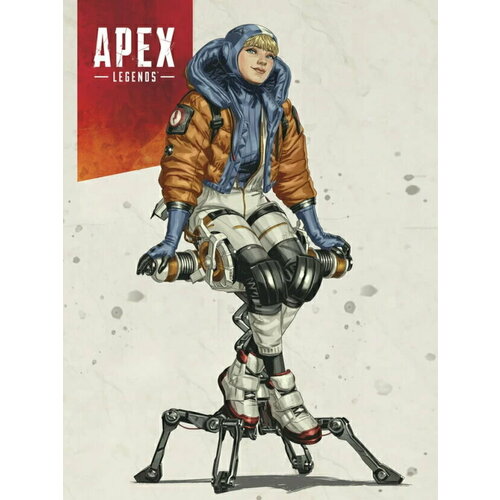 Плакат, постер на холсте Apex Legends-Wattson /игровые/игра/компьютерные герои персонажи. Размер 30 х 42 см