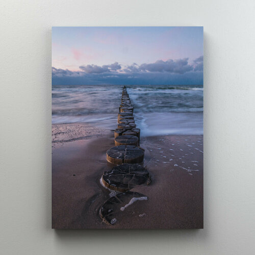 Интерьерная картина на холсте "Причал в океан" моря и океаны, размер 45x60 см