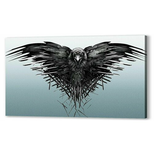 Плакат, постер на бумаге game of thrones, game, raven. Размер 60 х 84 см