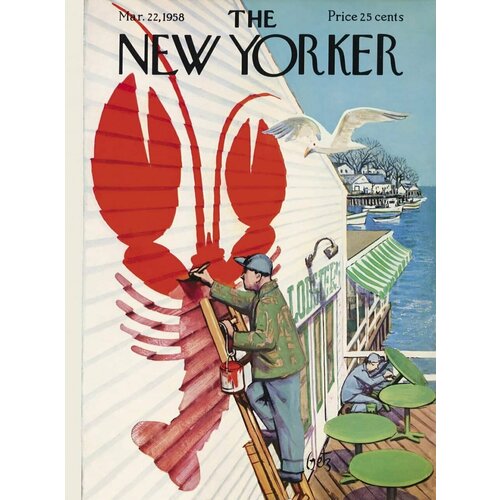 Плакат, постер на холсте The New Yorker (Mar. 22, 1958). Размер 21 х 30 см