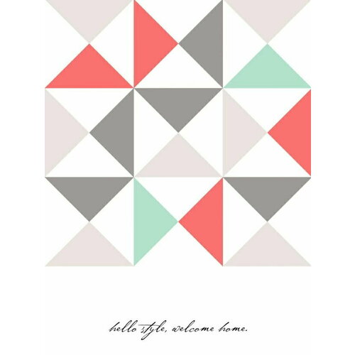 Плакат, постер на холсте Abstraction/Hello Style, Welcome Home/искусство/арт/абстракция/творчество. Размер 21 на 30 см