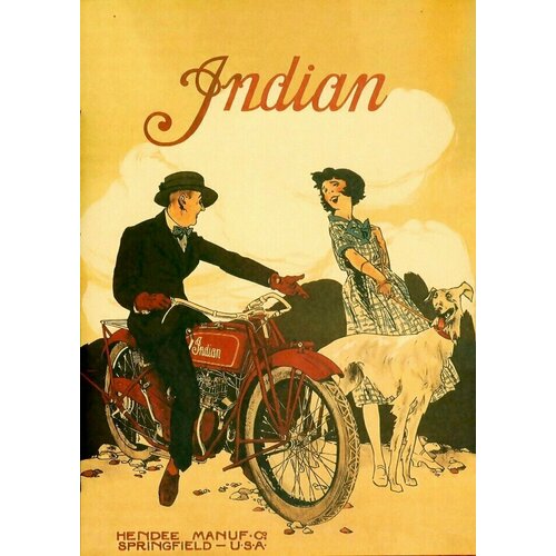 Плакат, постер на бумаге India: Motorcycle/Индия: Мотоцикл. Размер 60 на 84 см