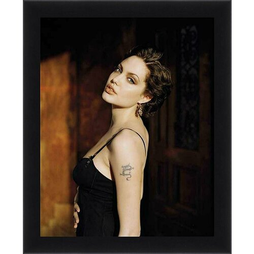 Плакат, постер на холсте Анджелина Джоли-74. Размер 30 х 42 см