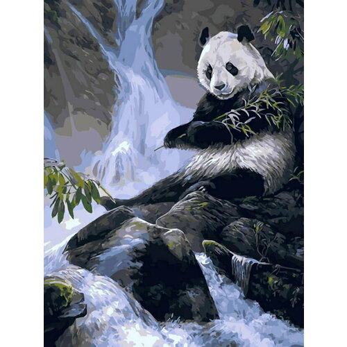 Плакат, постер на холсте Panda/Панда/искусство/арт/абстракция/творчество. Размер 21 на 30 см