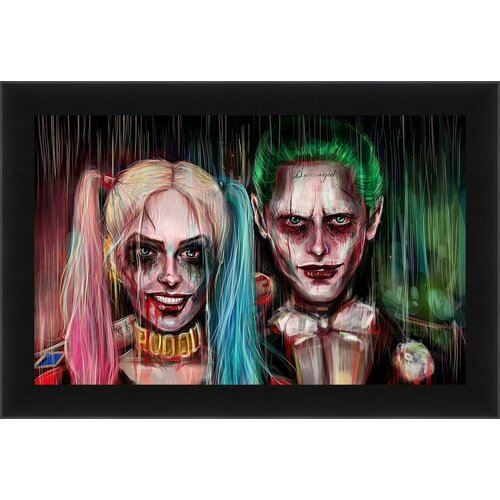 Плакат, постер на бумаге Harley Quinn Joker. Размер 60 х 84 см