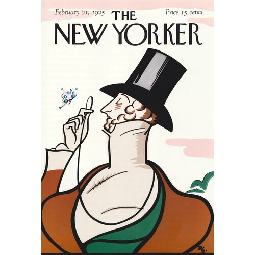 Плакат, постер на бумаге The New Yorker (February 21, 1925). Размер 21 на 30 см