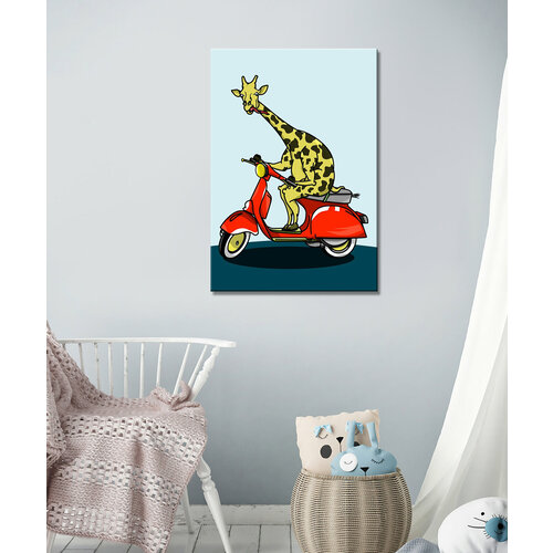 Картина - Жираф, жираф красками, арт жираф, пятнистый жираф (36) 20х30