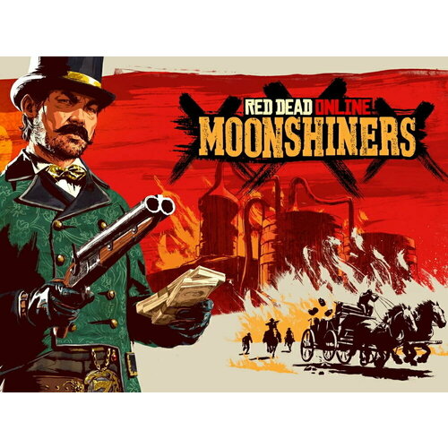 Плакат, постер на бумаге Red Dead Redemption Online-Monshiners/искусство/арт/абстракция/творчество. Размер 21 х 30 см