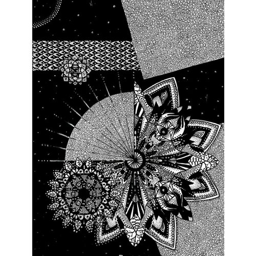 Плакат, постер на бумаге Mandala/Мандала/искусство/арт/абстракция/творчество. Размер 30 х 42 см