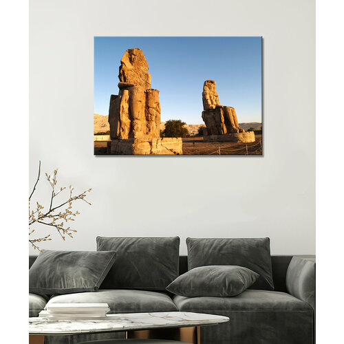 Картина/Картина на холсте для интерьера/Картина на стену/Картина для кухни/ - Египет/Колоссы Мемнона (2) 50х70