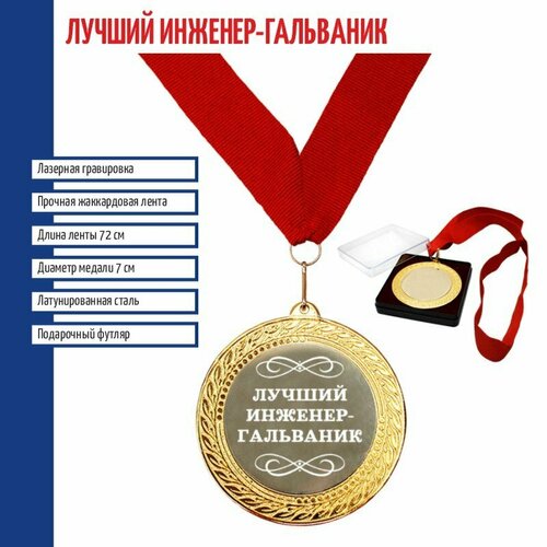 Подарки Сувенирная медаль "Лучший инженер-гальваник"