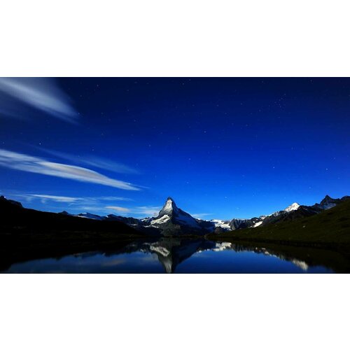 Картина на холсте 60x110 Альянс Лес "Швейцария горы Matterhorn" на подрамнике / интерьер/ декор