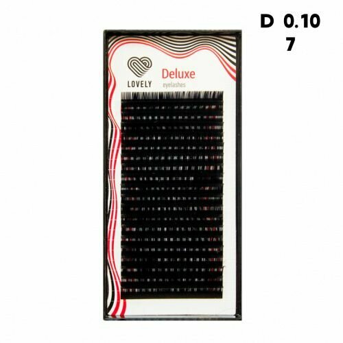Lovely Deluxe Ресницы для наращивания черные 20 линий D 0.10 7