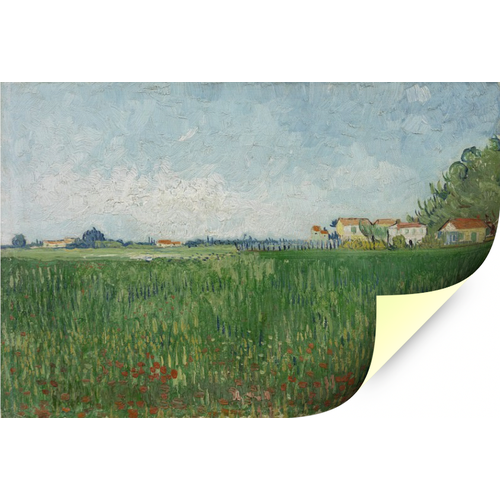 "Поле с маками близ Арля", Ван Гог, Винсент, картина (репродукция) (100х67 см / без подрамника)