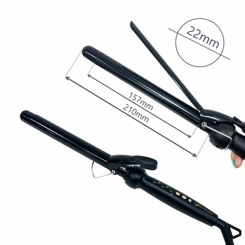 Щипцы для волос Gera professional - диаметр 22 мм, покрытие титан-турмалин