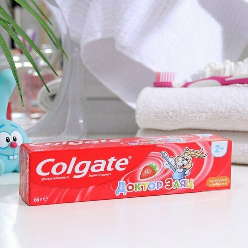Зубная паста Colgate «Доктор Заяц», со вкусом клубники, 50 мл (комплект из 6 шт)