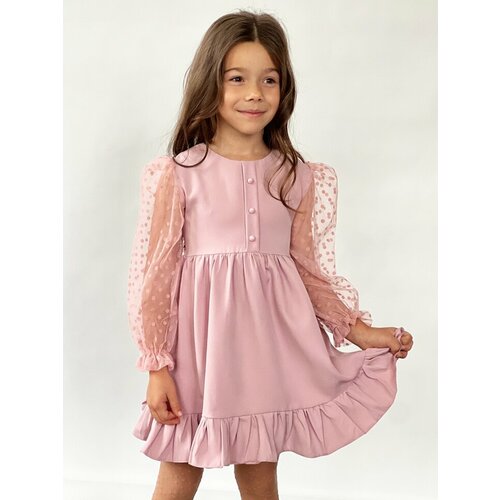 Платье Бушон, размер 140-146, розовый
