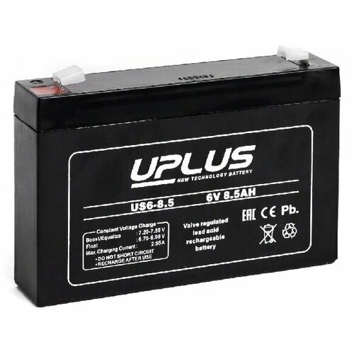 Аккумулятор для ИБП и прочего электрооборудования UPLUS US-General Purpose US6-8.5 6V 8.5 А/ч (151x34x100) AGM