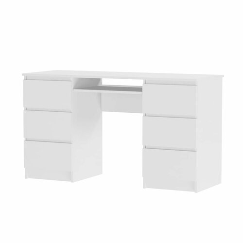 Стол письменный ДСВ-мебель Мори 6 ящиков Белый ДС00000052155
