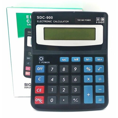 Калькулятор 8 разрядов настольный малый SDC-900, калькулятор для вычислений, калькулятор для ЕГЭ, калькулятор для школы, калькулятор для работы