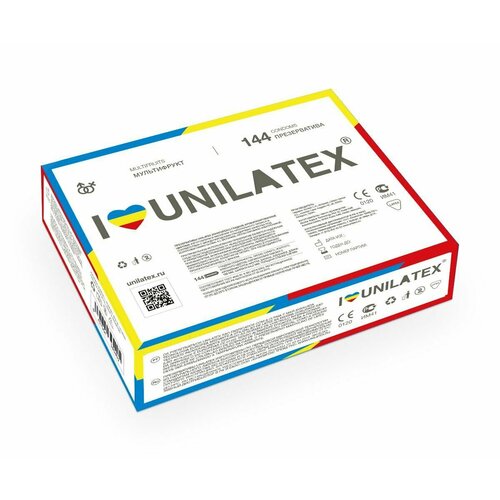Разноцветные ароматизированные презервативы Unilatex Multifruits - 144 шт, Unilatex Multifruits №144, 119163