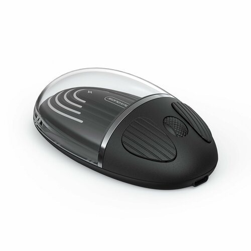 Мышка беспроводная Dux Ducis CM Series прозрачная, подключение USB (2,4 ГГц) и Bluetooth - черная