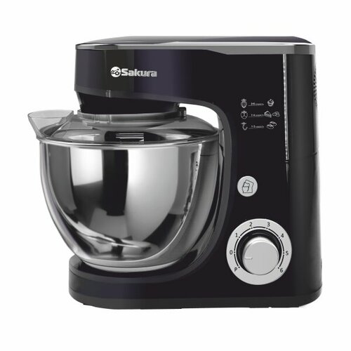 Миксер Sakura SA-6332BK ELEGANT планетарный, turbo, с чашей 5л