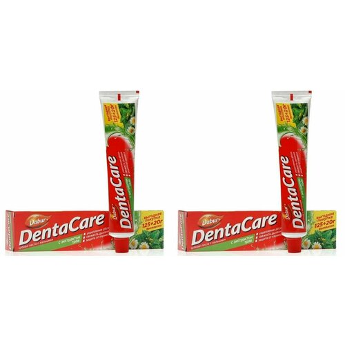 Dabur Зубная паста DentaCare Herbal, с экстрактом трав, с кальцием, 145 грамм, 2 штуки