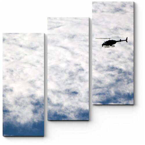 Модульная картина Летящий в облаках 120x128