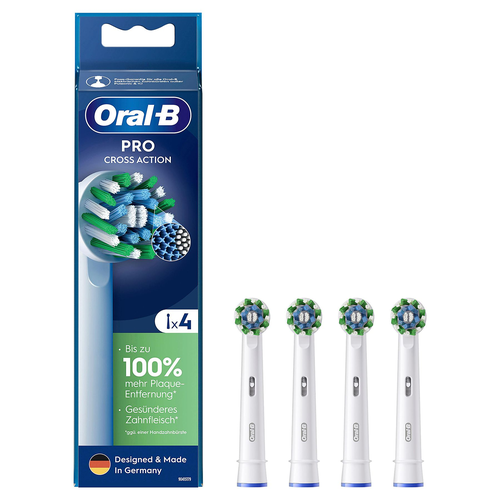 Насадки для зубной щетки Oral-B Pro CrossAction, белые, 4 шт.