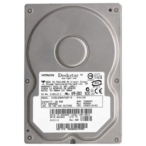Жесткий диск Dell 0X0769 30GB IDE 3,5" HDD