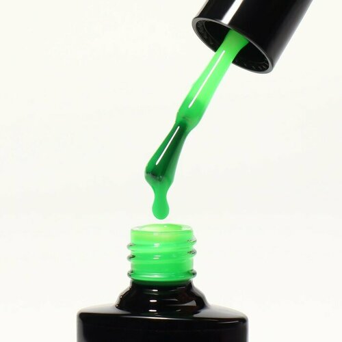 Гель-лак для ногтей, «GLOW IN THE DARK», 3-х фазный, 8мл, LED/UV, люминесцентный, цвет ярко-зелёный (22)