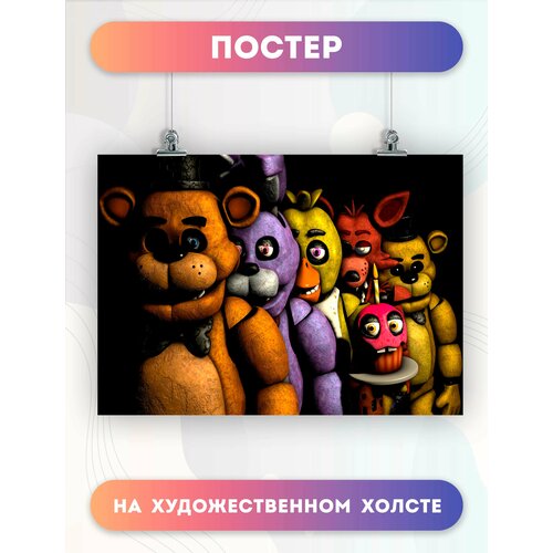 Постер на холсте Фнаф Five Nights at Freddy's игра пять ночей с Фредди 2 30х40 см