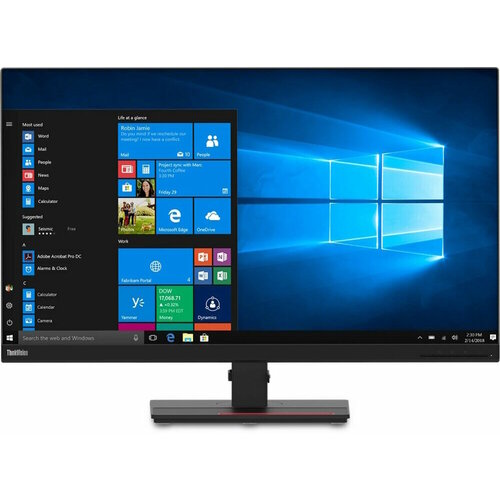 Монитор 31,5" Lenovo ThinkVision T32h-20 Black с поворотом экрана (IPS,2560x1440,4 ms,178°/178°,350 cd/m,1000:1,