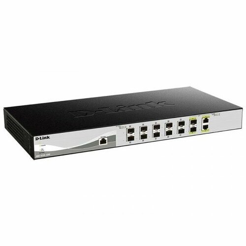 D-Link DXS-1210-12SC/B1A PROJ Настраиваемый L2+ коммутатор с 10 портами 10GBase-X SFP+ и 2 комбо? портами 10GBase-T/SFP+