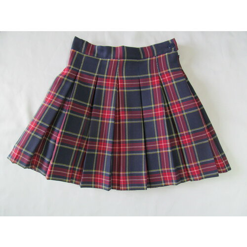 Школьная юбка Классики, размер 40+5, мультиколор, красный