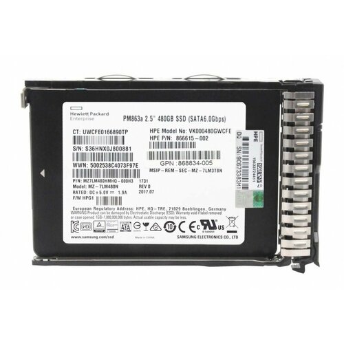 Жесткий диск HP 869577-001 480Gb SATAIII 2,5" SSD