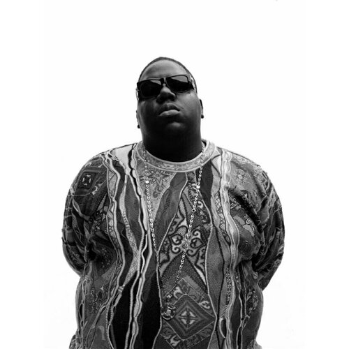 Плакат, постер на бумаге The Notorious B. I. G/Бигги/музыкальные/поп исполнитель/артист/поп-звезда/группа. Размер 42 на 60 см