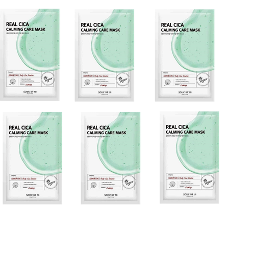 Some By Mi Тканевая маска с экстрактом чайного дерева, Some By Mi Real Teatree Calming Care Mask, 20 г, 6 шт