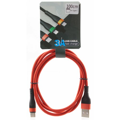 USB Кабель Type-C LOOP, 2.4A, Красный