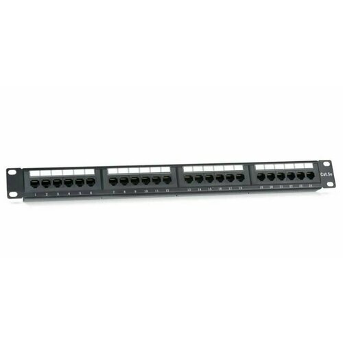 Патч-панель 19" NEOMAX NM-PP-1U24P-SC5E-D-102-BK 1U, 24 порта