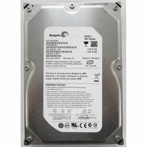 Жесткий диск Seagate 9BK134 400Gb 7200 SATAII 3.5" HDD