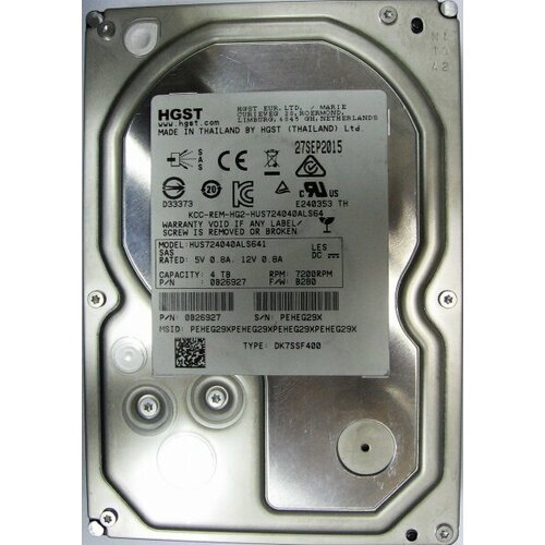 Жесткий диск Hitachi HUS724040ALS641 4Tb 7200 SAS 3,5" HDD