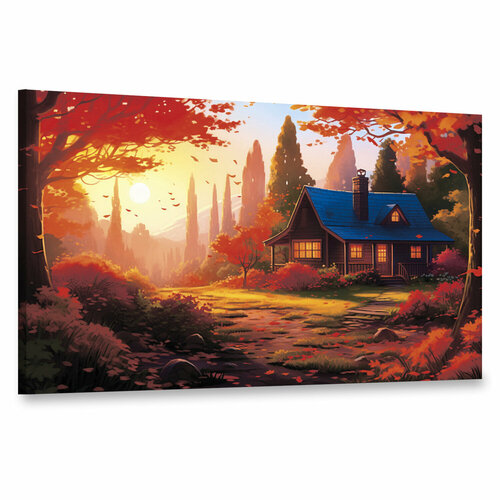 Интерьерная картина 100х60 "Осенний рассвет"
