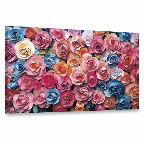 Интерьерная картина 100х60 "Розы пластика"